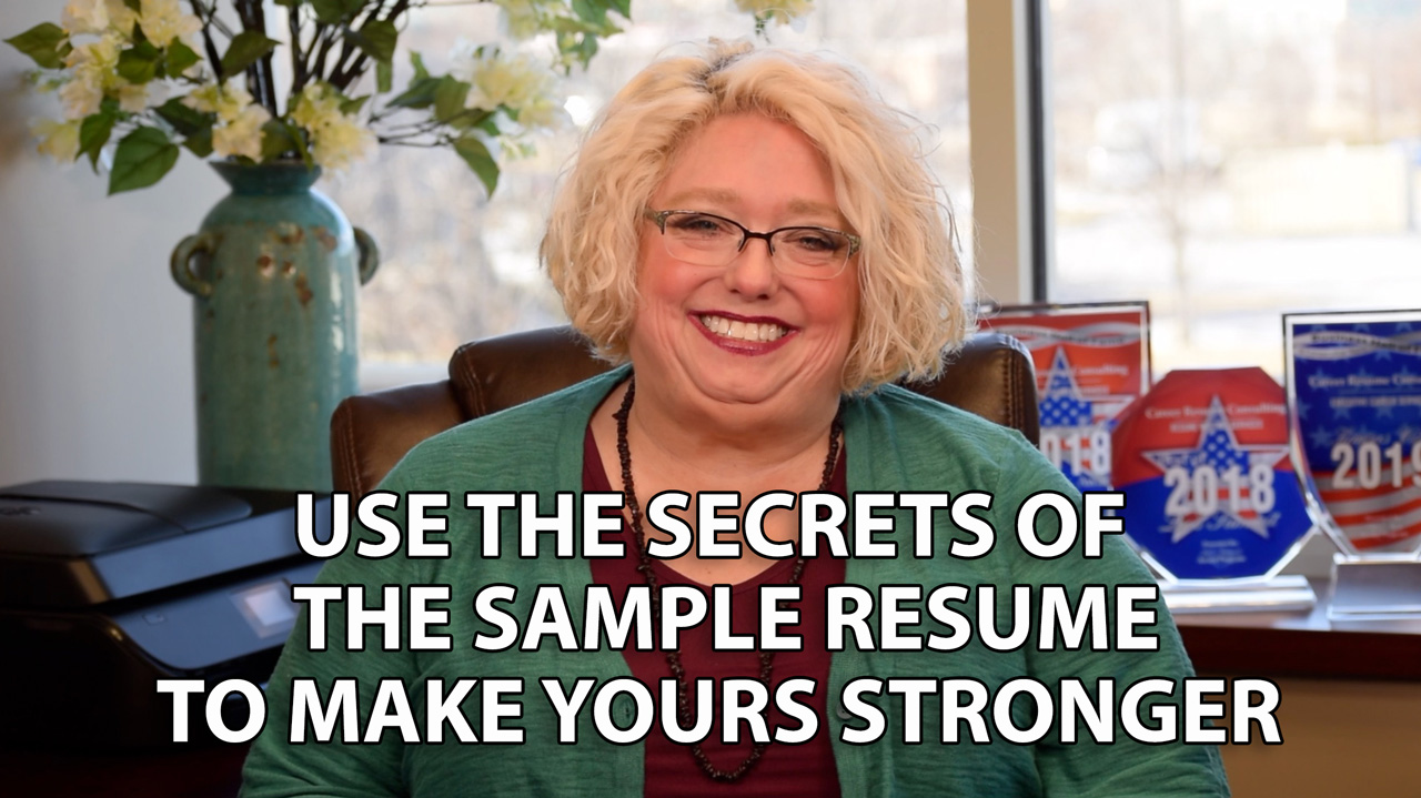 Instructions to Supplement Your Sample Resumes